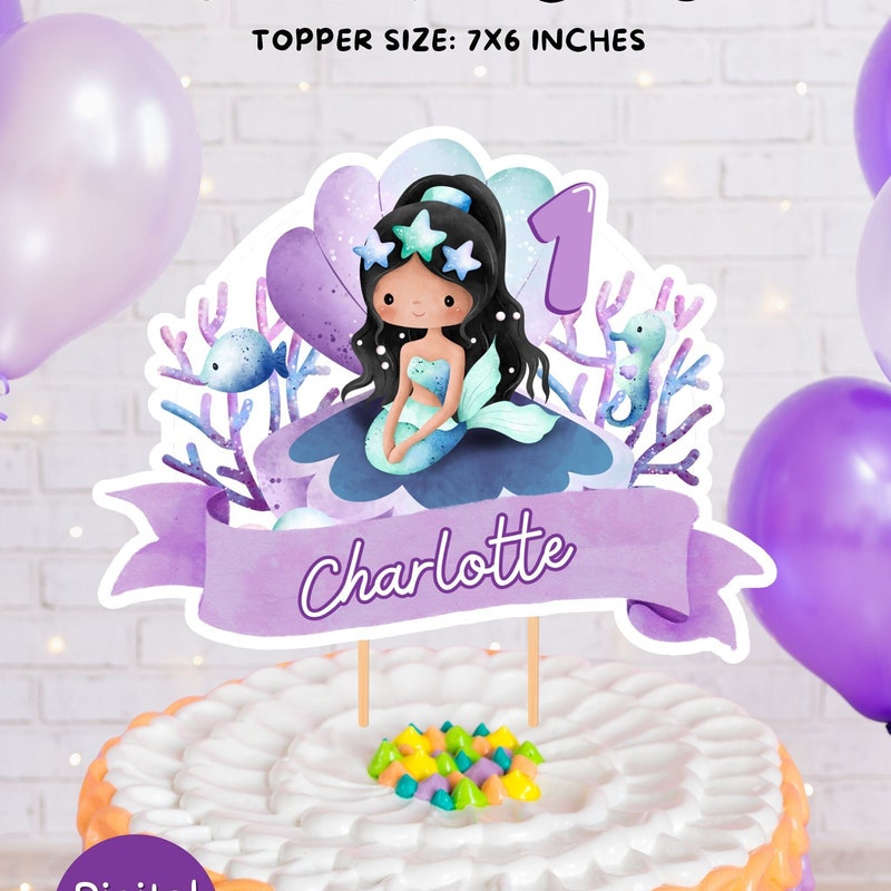 Mermaid Cake Topper - Etsy