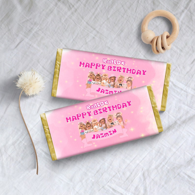 Roblox Girl Chocolate Wrapper Printable, Roblox Girl Chocolate Bar ...