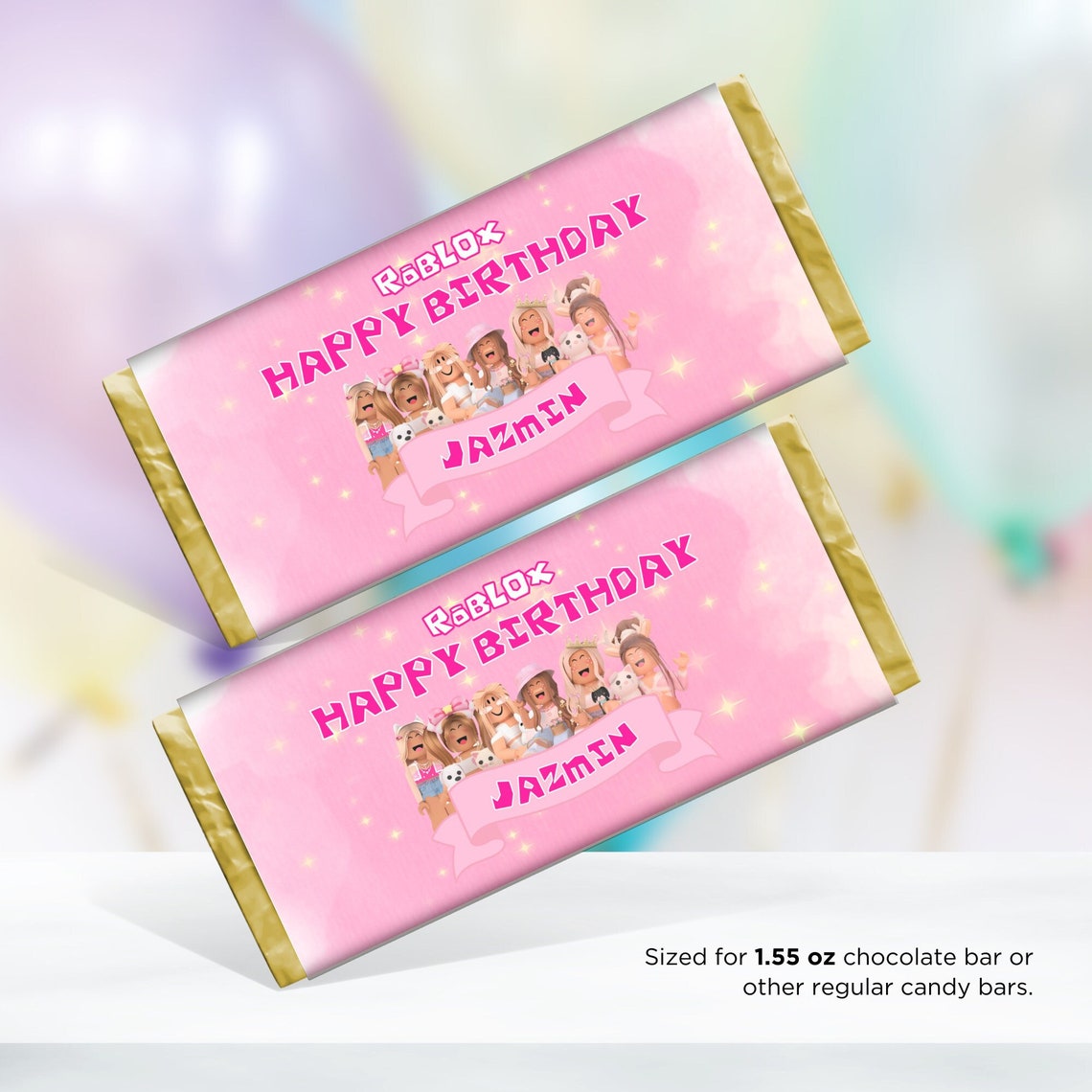 Roblox Girl Chocolate Wrapper Printable, Roblox Girl Chocolate Bar ...