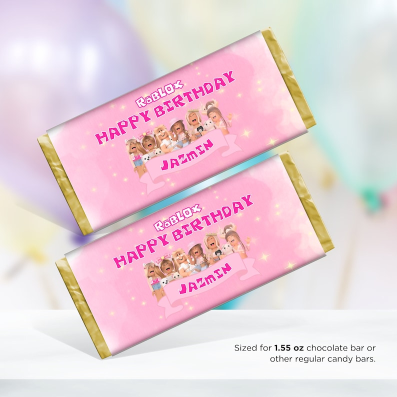 Roblox Girl Chocolate Wrapper Printable, Roblox Girl Chocolate Bar ...