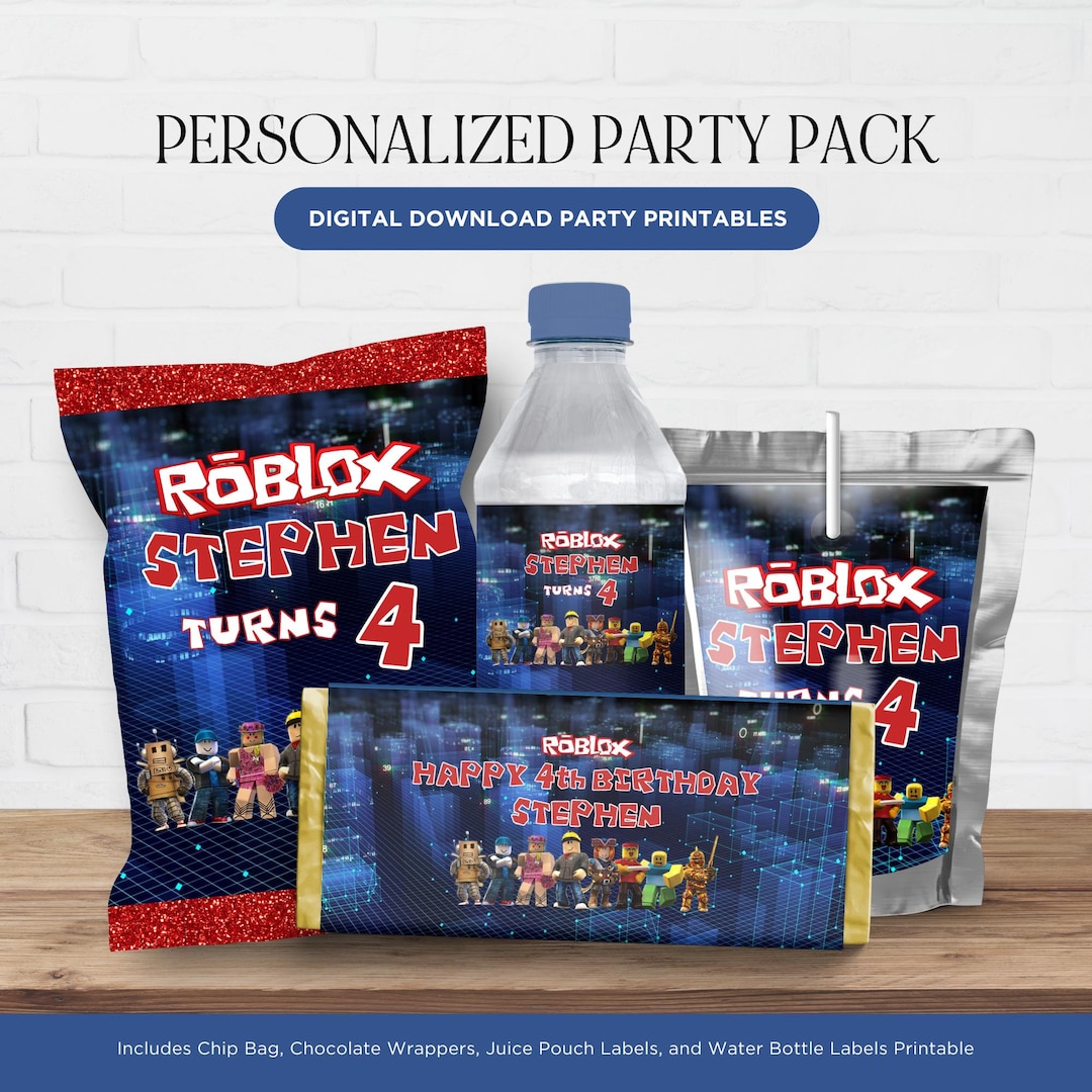 Roblox Boy Birthday Party Printables, Roblox Digital Party Kit ...