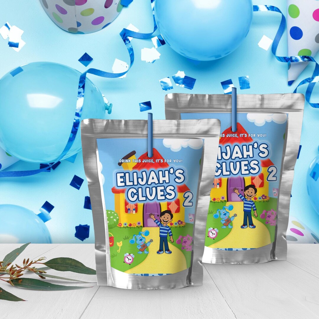 Blues Clues Juice Labels Printable, Juice Label Sticker, DIY Juice ...