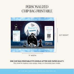 Personalized Solo Leveling Chip Bag Printable, Solo Leveling Treat Bag ...