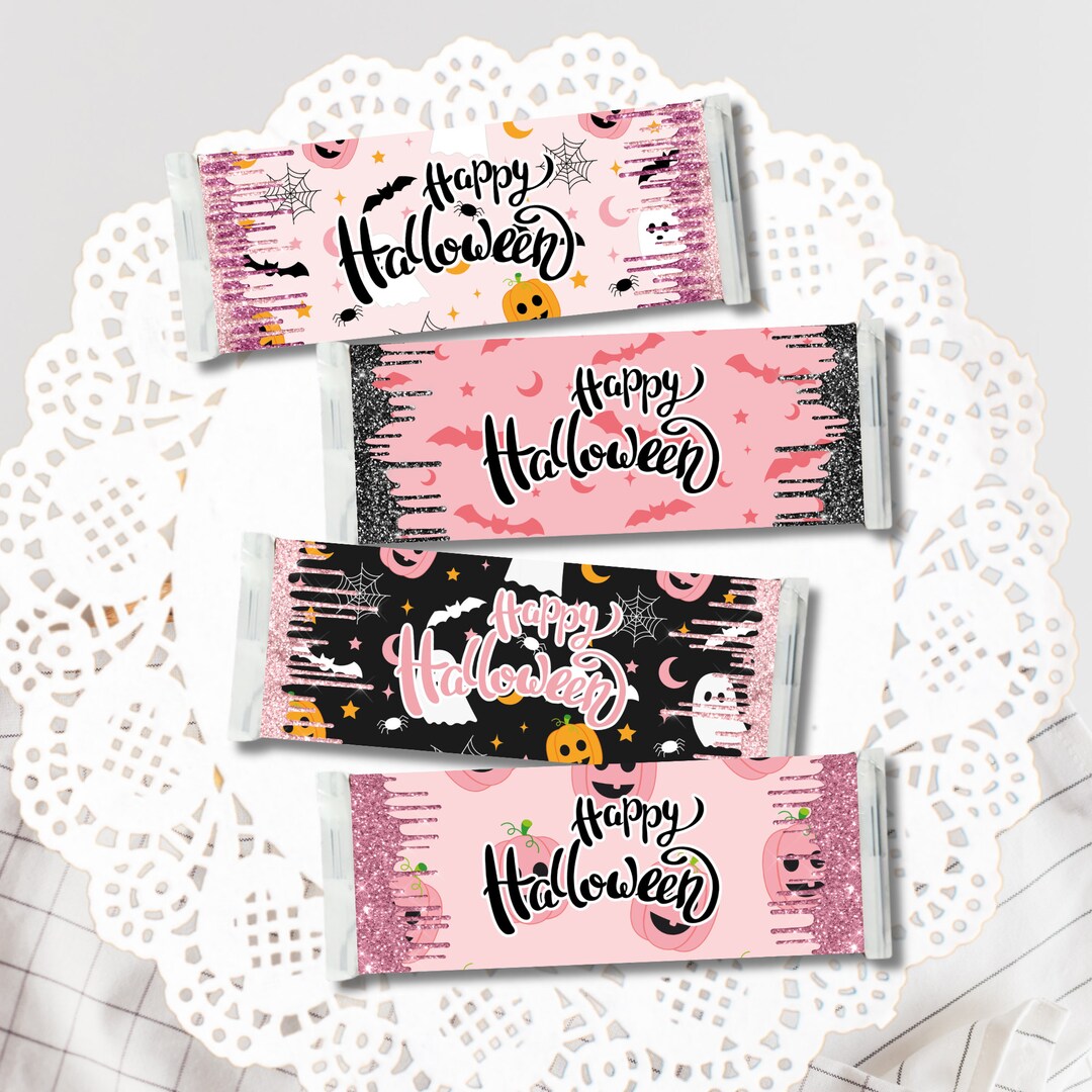 Printable Halloween Chocolate Wrapper, Halloween Chocolate Bar Wrapper ...