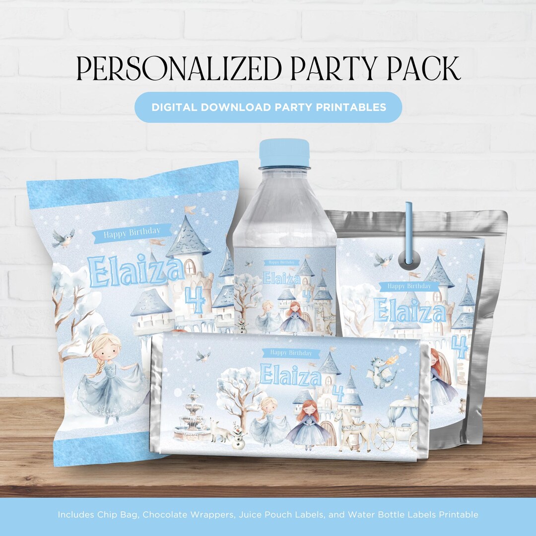 Ice Princess Birthday Party Printable, Ice Princess Digital Party Kit ...