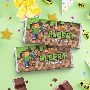 Minecrafter Chocolate Bar Wrapper Printable, Minecrafter Chocolate ...
