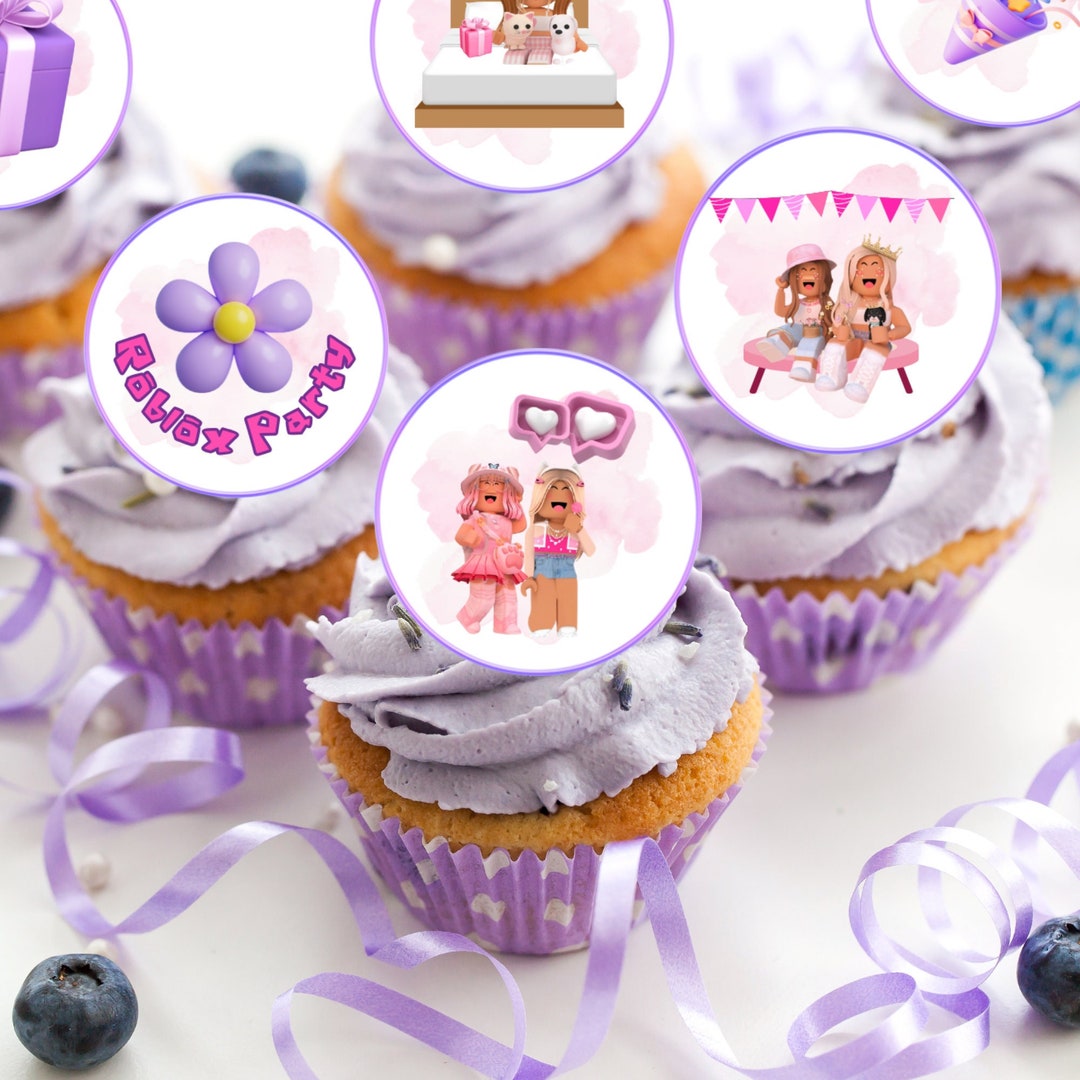 Roblox Girls Party Cupcake Toppers Printable, Roblox Girls Cupcake ...