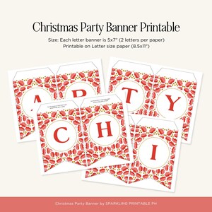 Christmas Party Banner Printable Letters, Office Christmas Party Banner ...