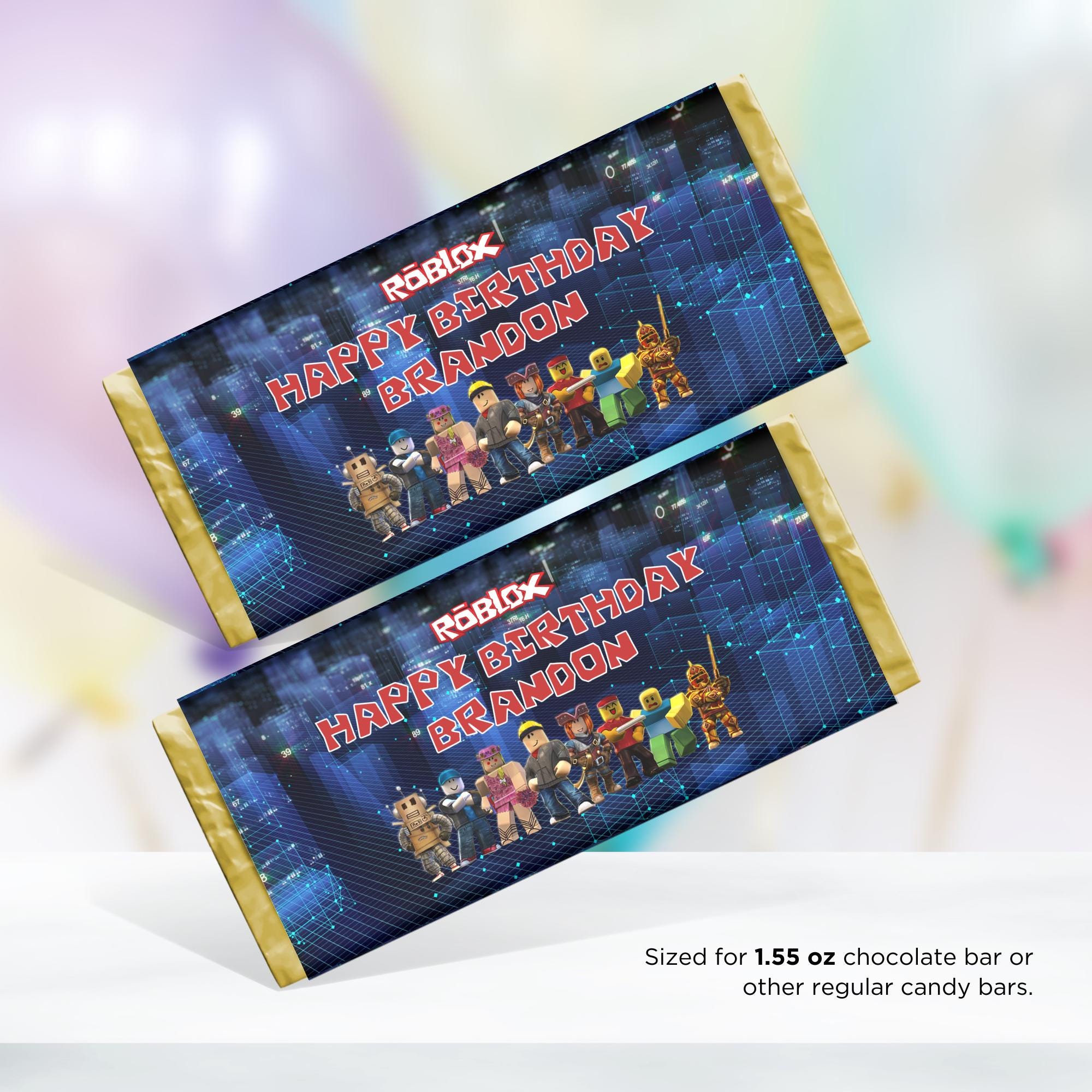 Roblox Chocolate Bar Wrapper Printable, Roblox Chocolate Bar Wrappers ...