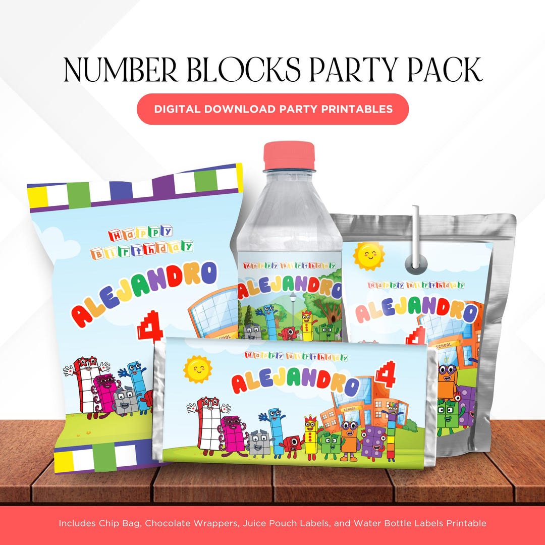 Number Blocks Birthday Party Printables, Number Blocks Digital Party ...