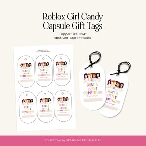 Roblox Girls Candy Gift Tags Printable, Roblox Girls Gift Tags, Roblox ...