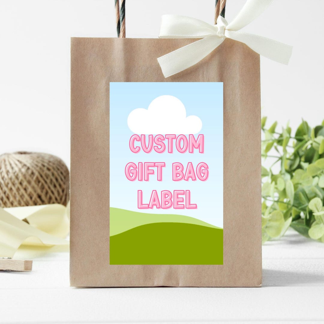 Custom Gift Bag Labels Printable, Any Birthday Party Theme ...