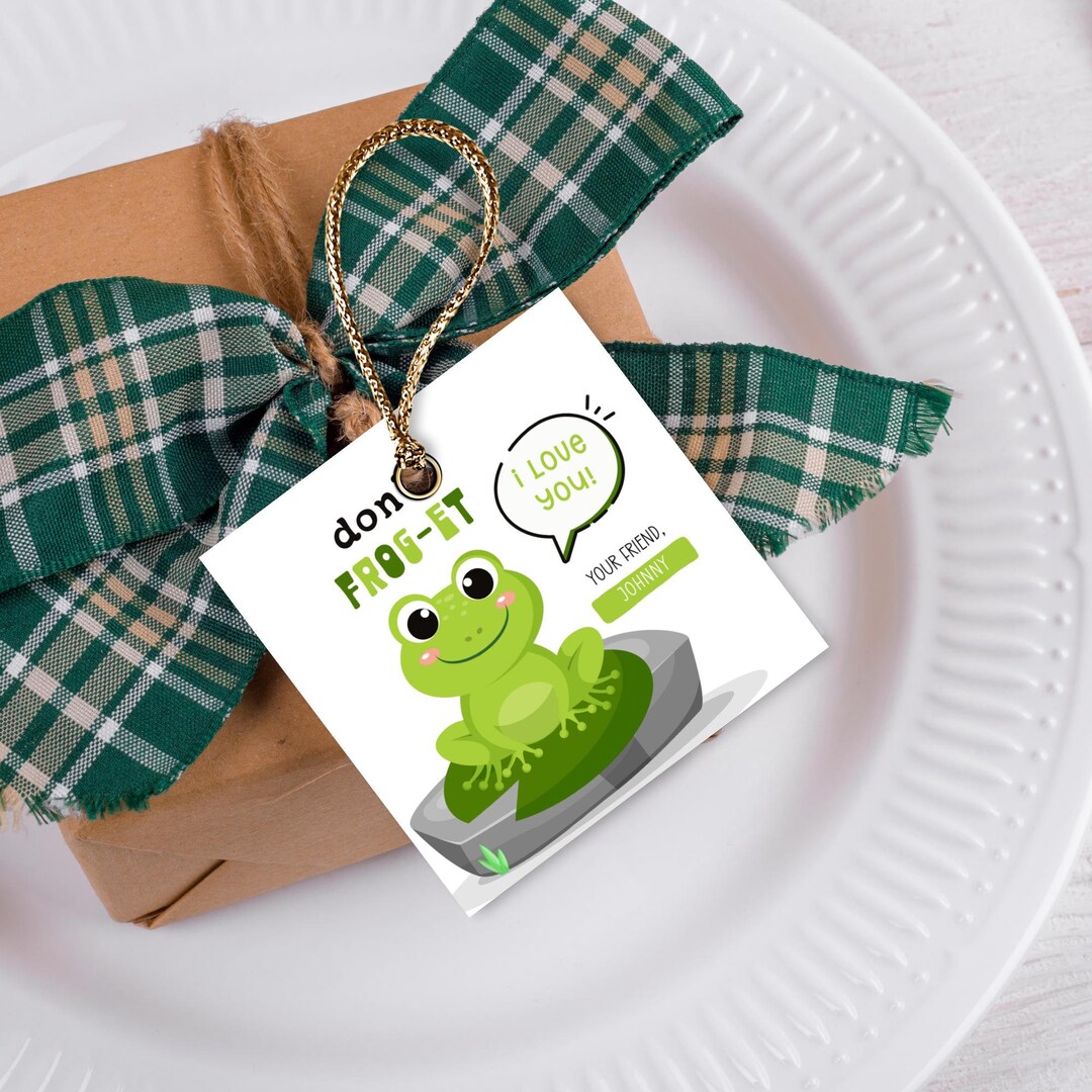 Frogs Gift Tag Printable, Personalized Gift Tags, Dont Forget I Love ...