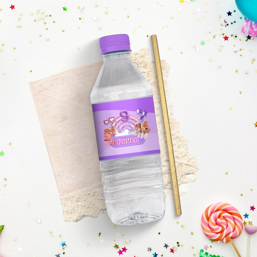 Roblox Girl Water Bottle Labels Printable, Roblox Girl Water Label ...