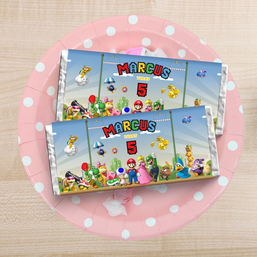 Super Mario Aldi Chocolate Bar Wrapper Printable, Super Mario Bros ...