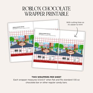 Roblox Chocolate Wrapper Printable, Roblox Chocolate Bar Wrapper ...