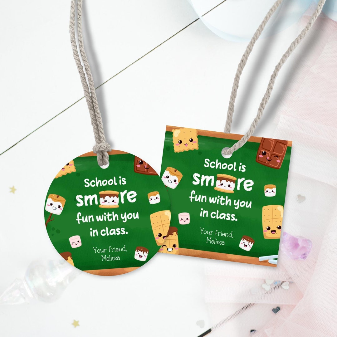 Smores Gift Tags Printable, Personalized Gift Tags, Smores Sayings Tags ...