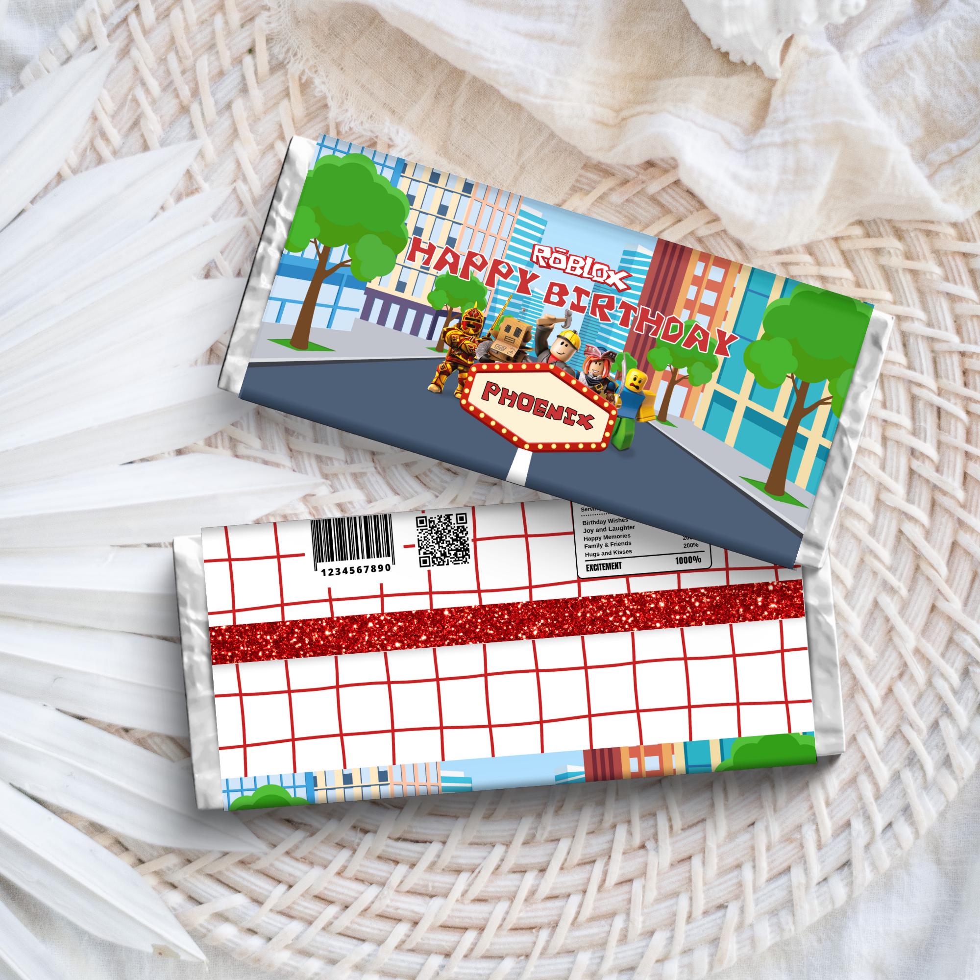 Roblox Chocolate Wrapper Printable, Roblox Chocolate Bar Wrapper ...