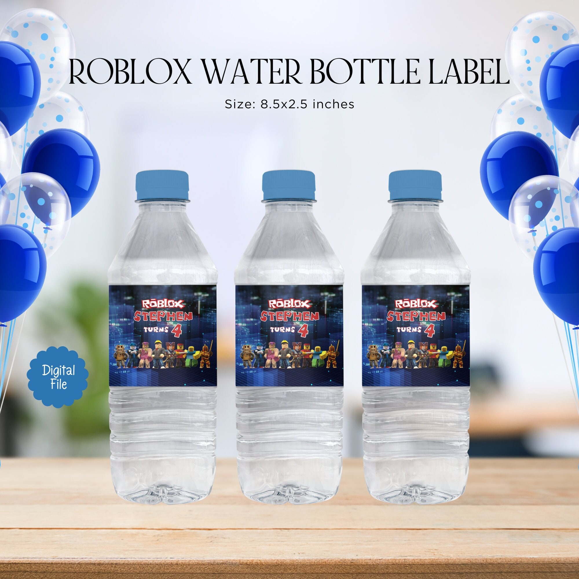 Roblox Water Bottle Labels Printable, Roblox Water Label Template ...