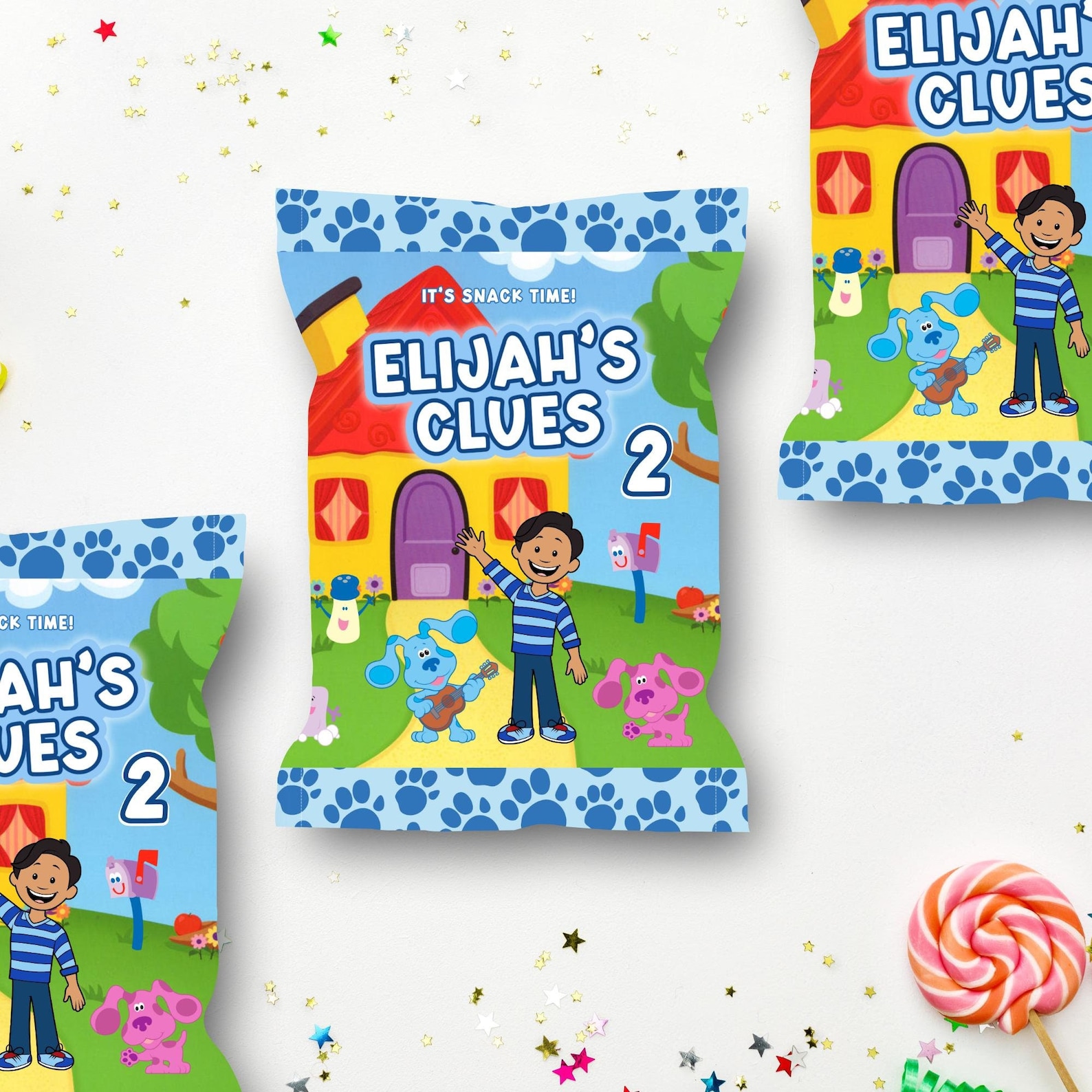 Blues Clues Chip Bags Printable, Blues Clues Candy Bags, Blues Clues ...