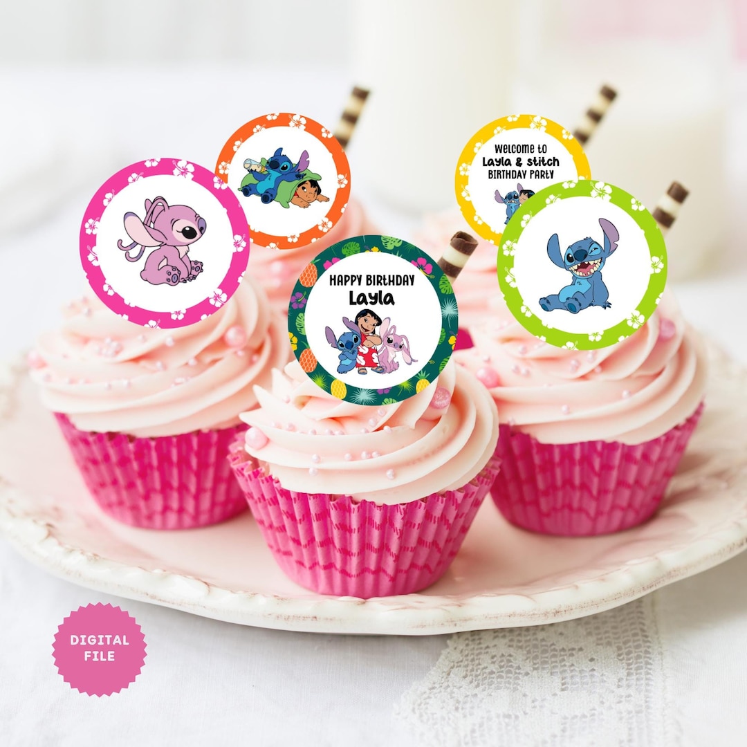 Personalized Lilo and Stitch Cupcake Topper Printable, Lilo and Stitch ...