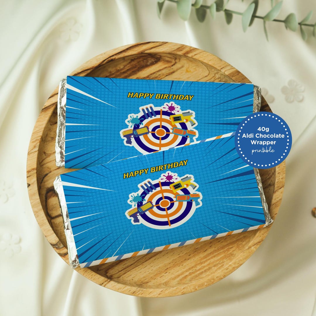 Nerf Chocolate Bar Wrappers Printable, 40g Aldi Chocolate Bar Wrappers ...