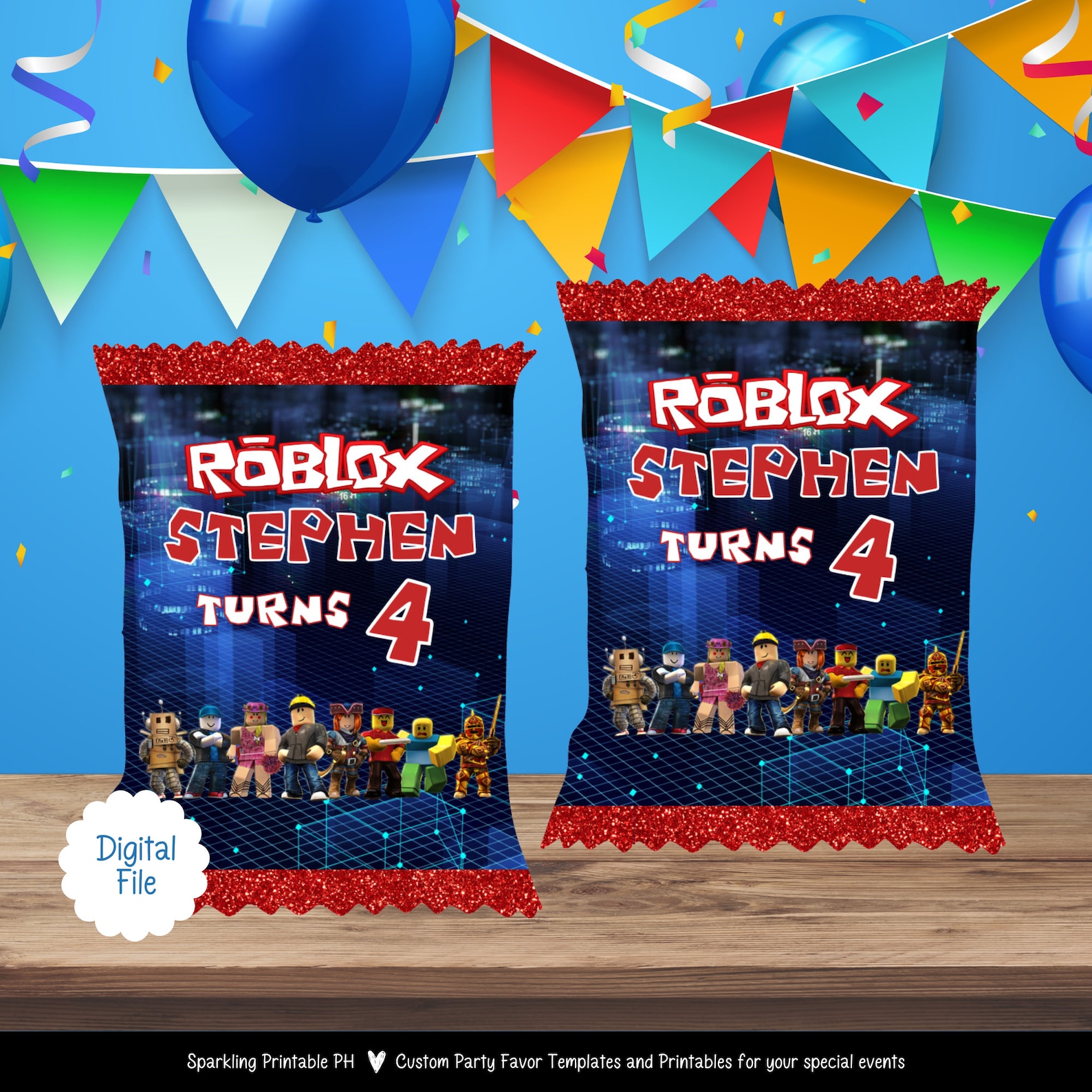 Roblox Chip Bags Printable, Roblox Custom Chip Bags, Roblox Theme Chip ...
