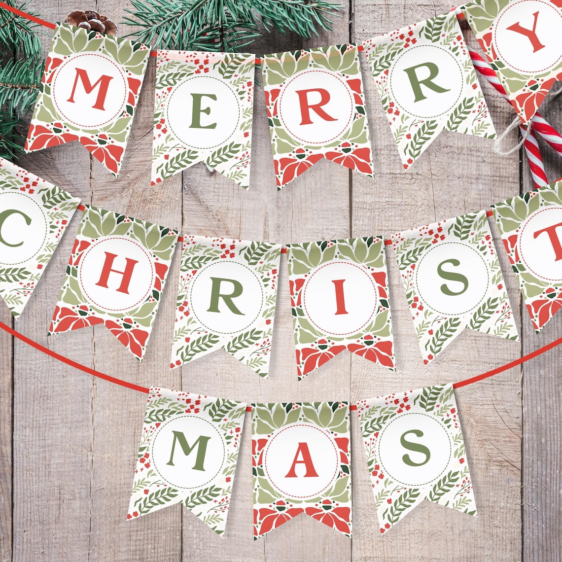 Merry Christmas Banner Printable Letters, Christmas Letter Banner ...