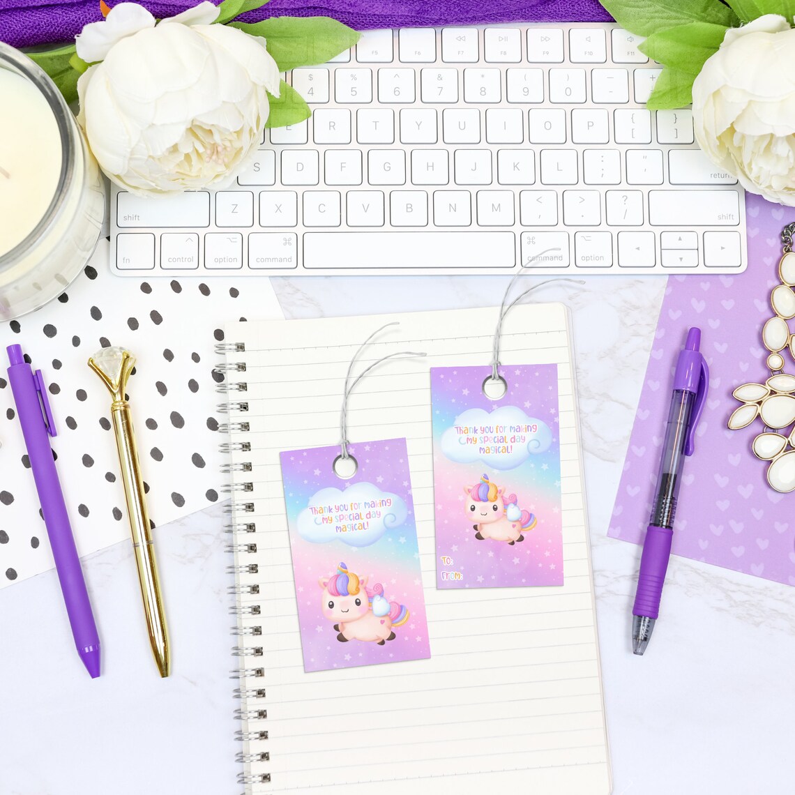 Cute Unicorn Gift Tags Printable, Unicorn Gift Bag Tags, Unicorn ...