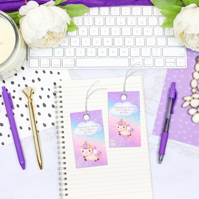Cute Unicorn Gift Tags Printable, Unicorn Gift Bag Tags, Unicorn ...