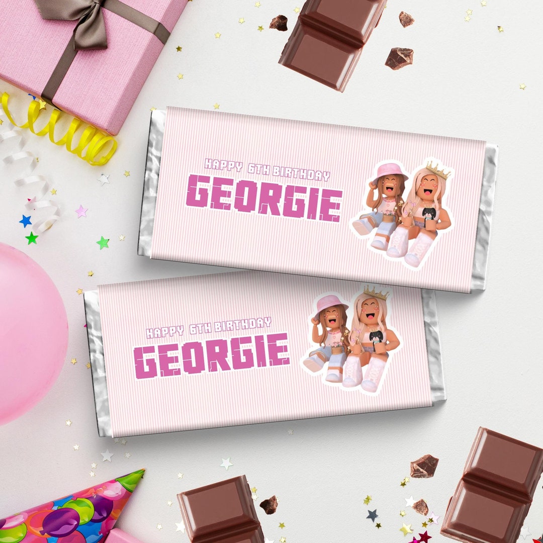 Roblox Girl Chocolate Bar Wrapper Printable, Roblox Girl Candy Bar ...