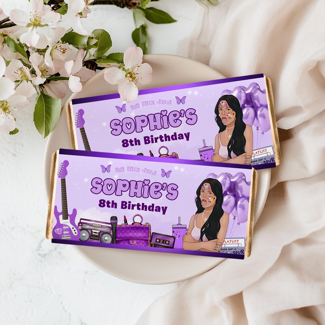 Pop Star Olivia Chocolate Bar Wrappers Printable, Olivia Chocolate ...