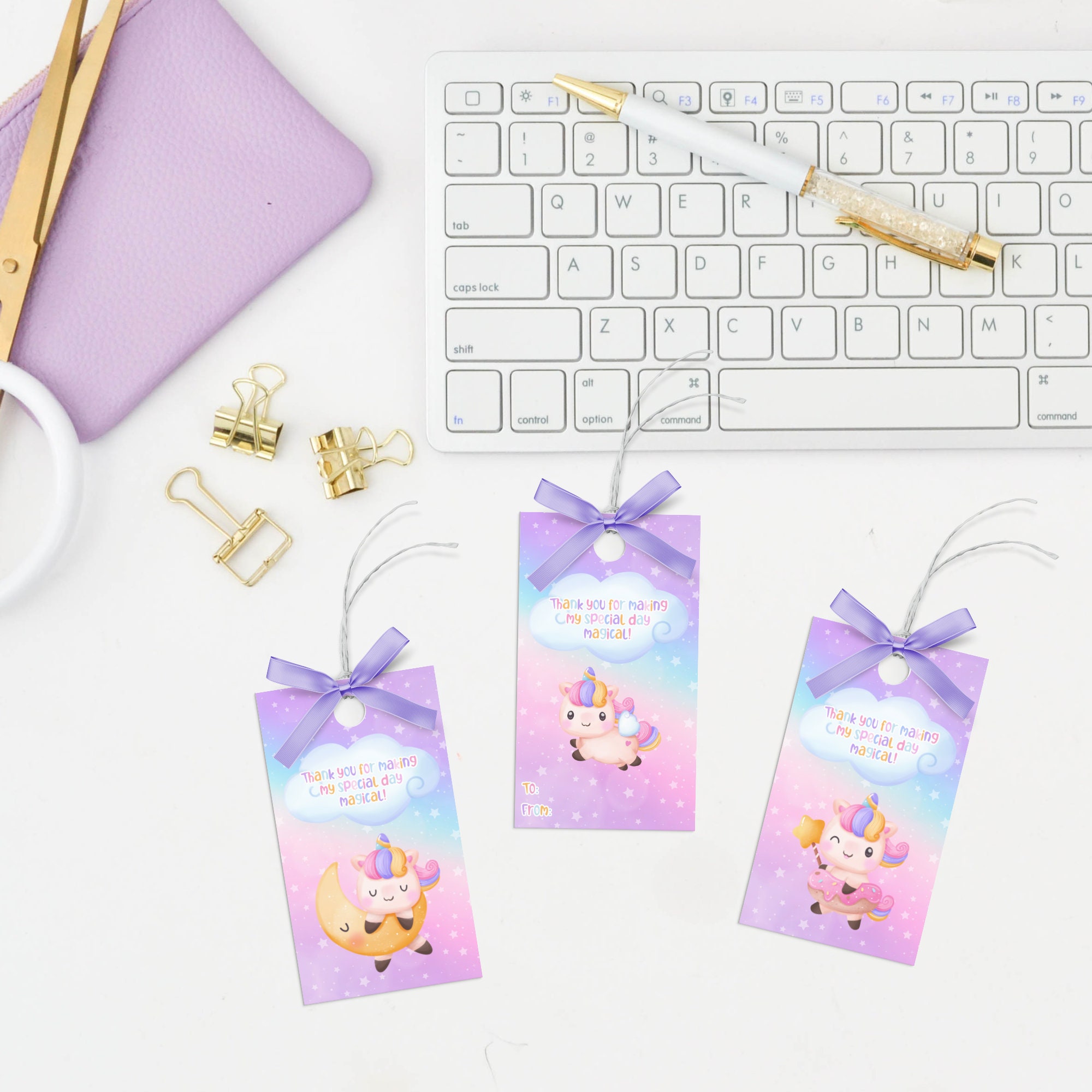 Cute Unicorn Gift Tags Printable, Unicorn Gift Bag Tags, Unicorn ...