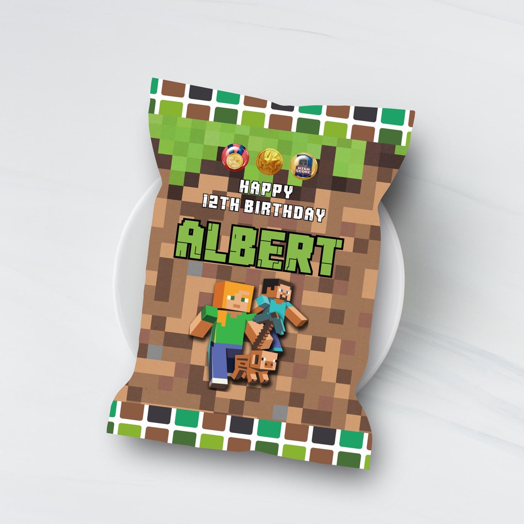 Minecrafter Chip Bag Printable, Minecrafter Chip Bags, Minecrafter Chip ...