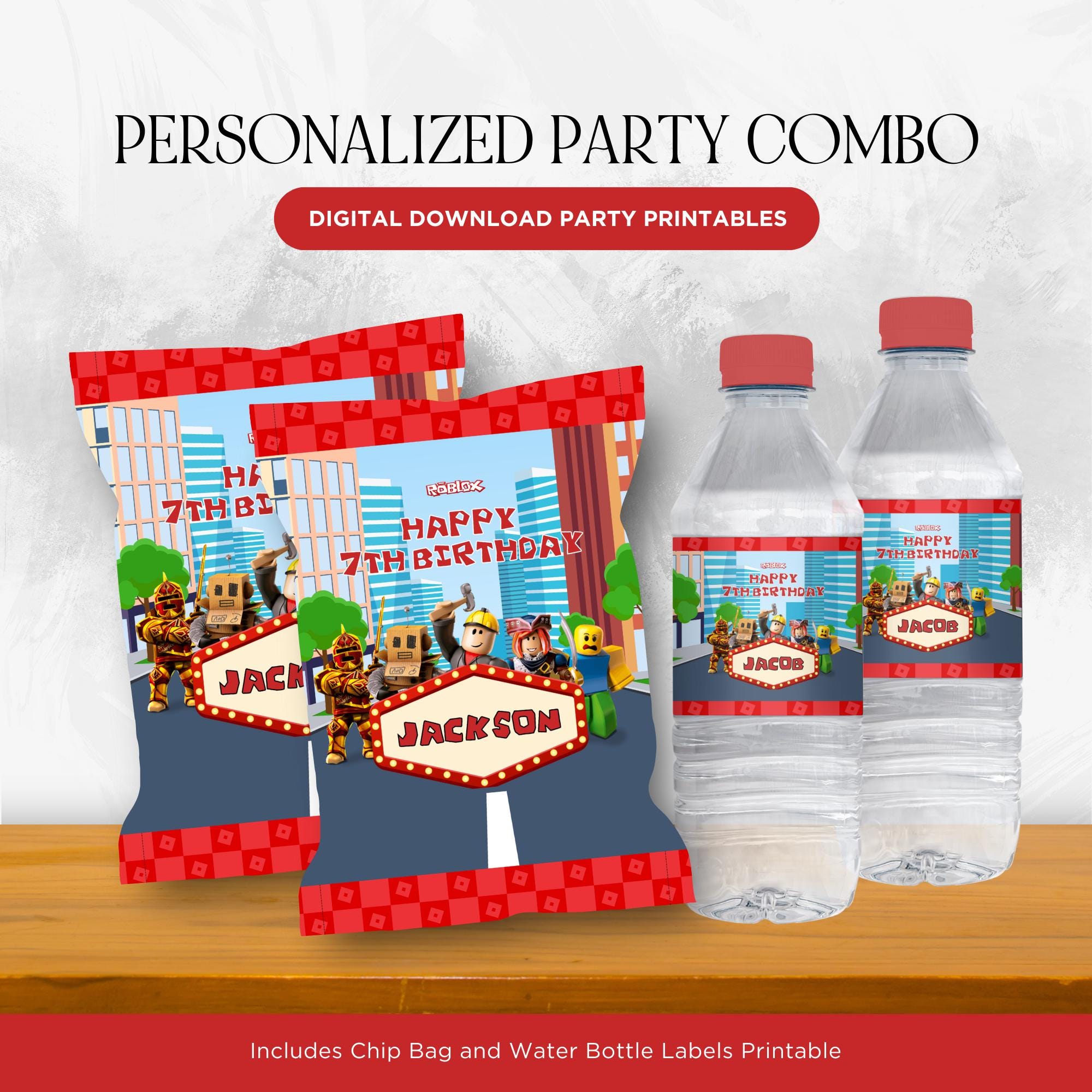 Personalized Roblox Birthday Party Printables, Roblox Party Combo ...