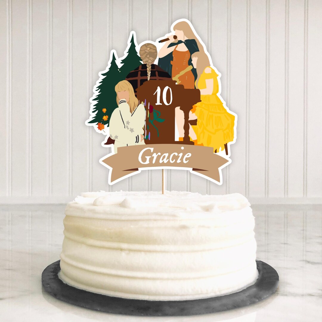 Swiftie Birthday Cake Topper Printable, Folklore Album Swiftie Cake ...