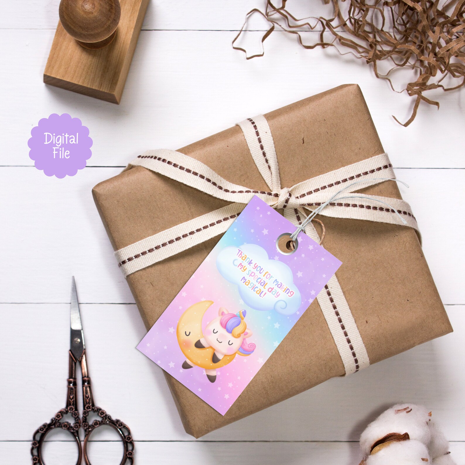 Cute Unicorn Gift Tags Printable, Unicorn Gift Bag Tags, Unicorn ...