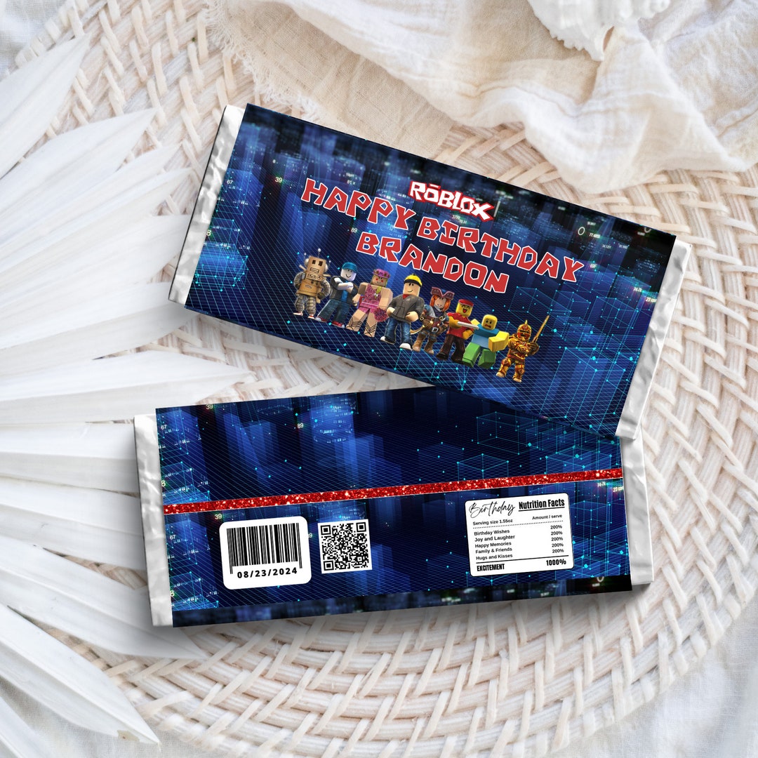 Roblox Chocolate Bar Wrapper Printable, Roblox Chocolate Bar Wrappers ...