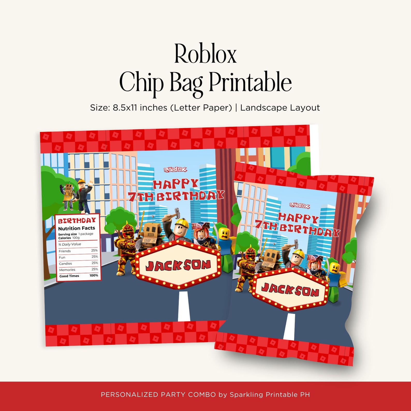 Personalized Roblox Birthday Party Printables, Roblox Party Combo ...