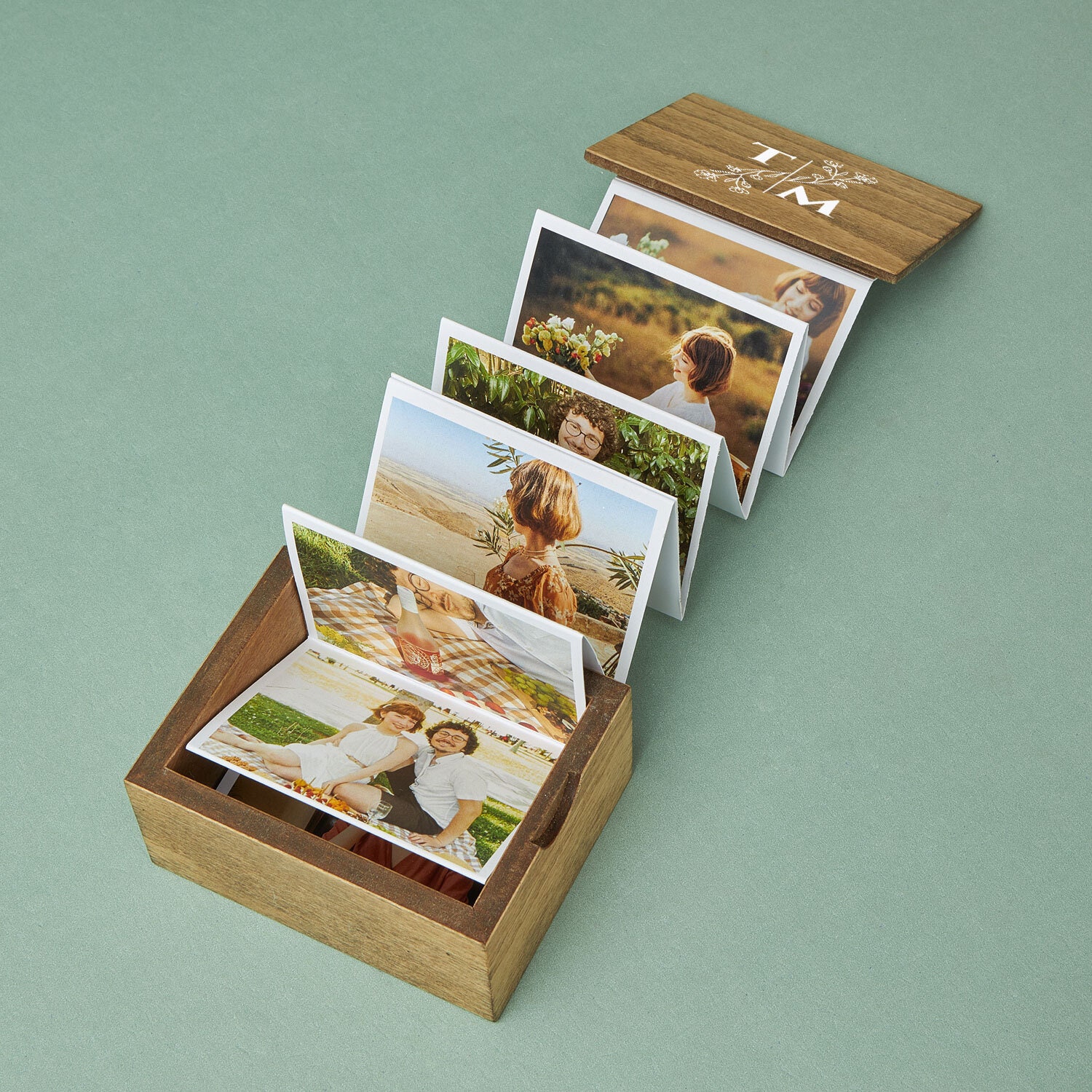 Initial Customized Pull Out Photo Album, Memory Box, Personalized ...