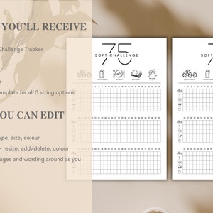 EDITABLE 75 Soft Tracker Template | Size A3, A4, US Letter | Canva ...