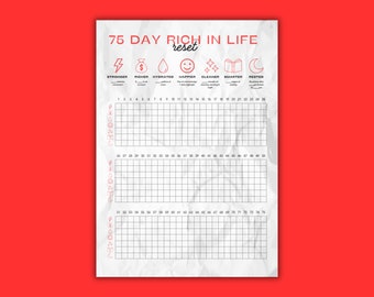 EDITABLE 75 Soft Tracker Template Size A3, A4, US Letter Canva Editable ...