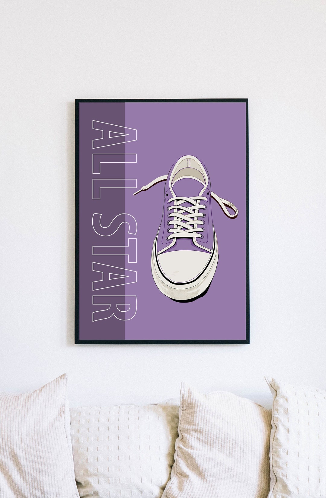 Converse Poster All Star Modern Wall Art Print Retro Sneaker ...
