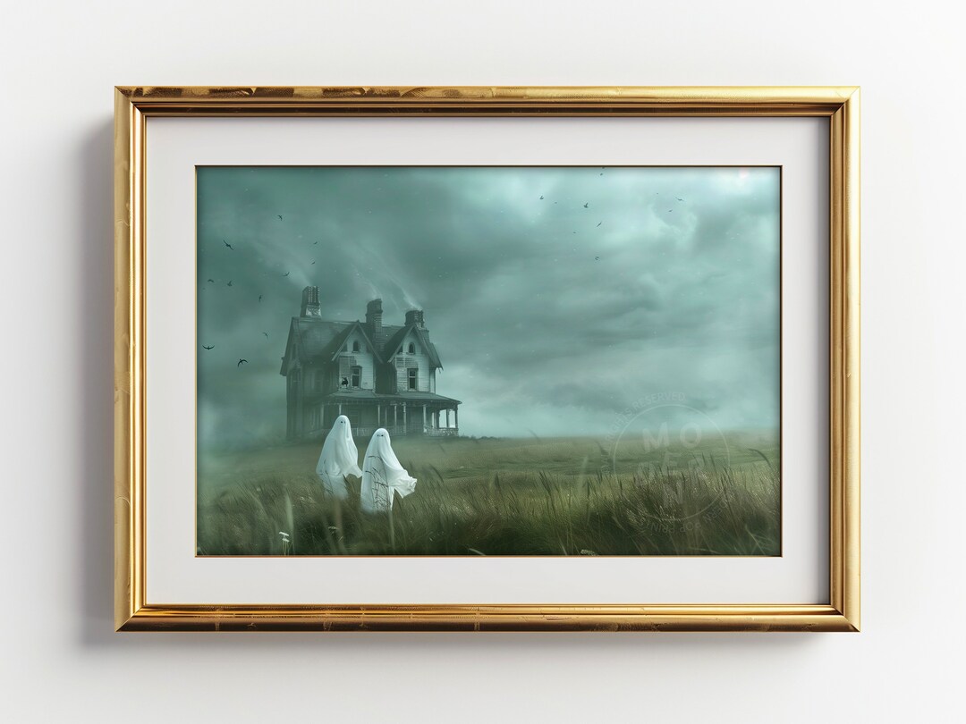 Ghosts Oil Painting, Printable Download, Instant Artwork, Halloween ...