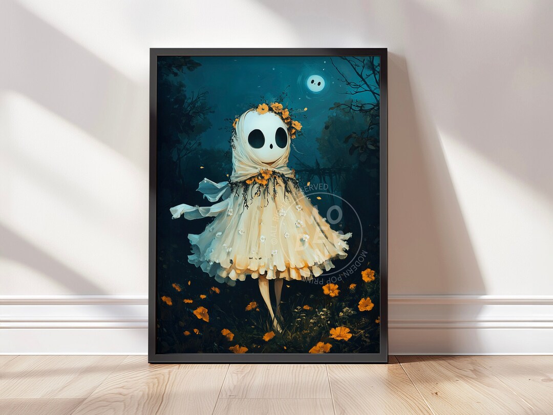 Cute Ghost PRINTABLE Art, Victorian Ghost, Gothic Art, Home Decor ...