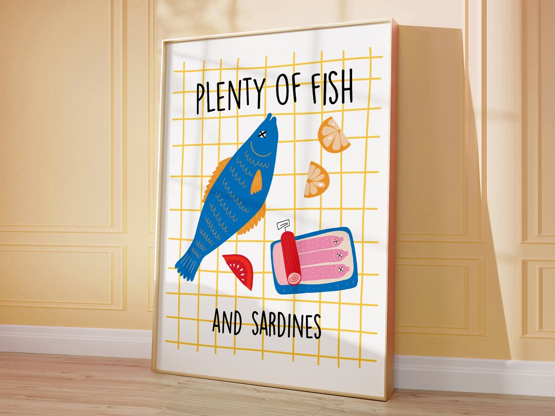 Plenty of Fish Printable Poster, Funny Poster Print, Kitchen Decor ...