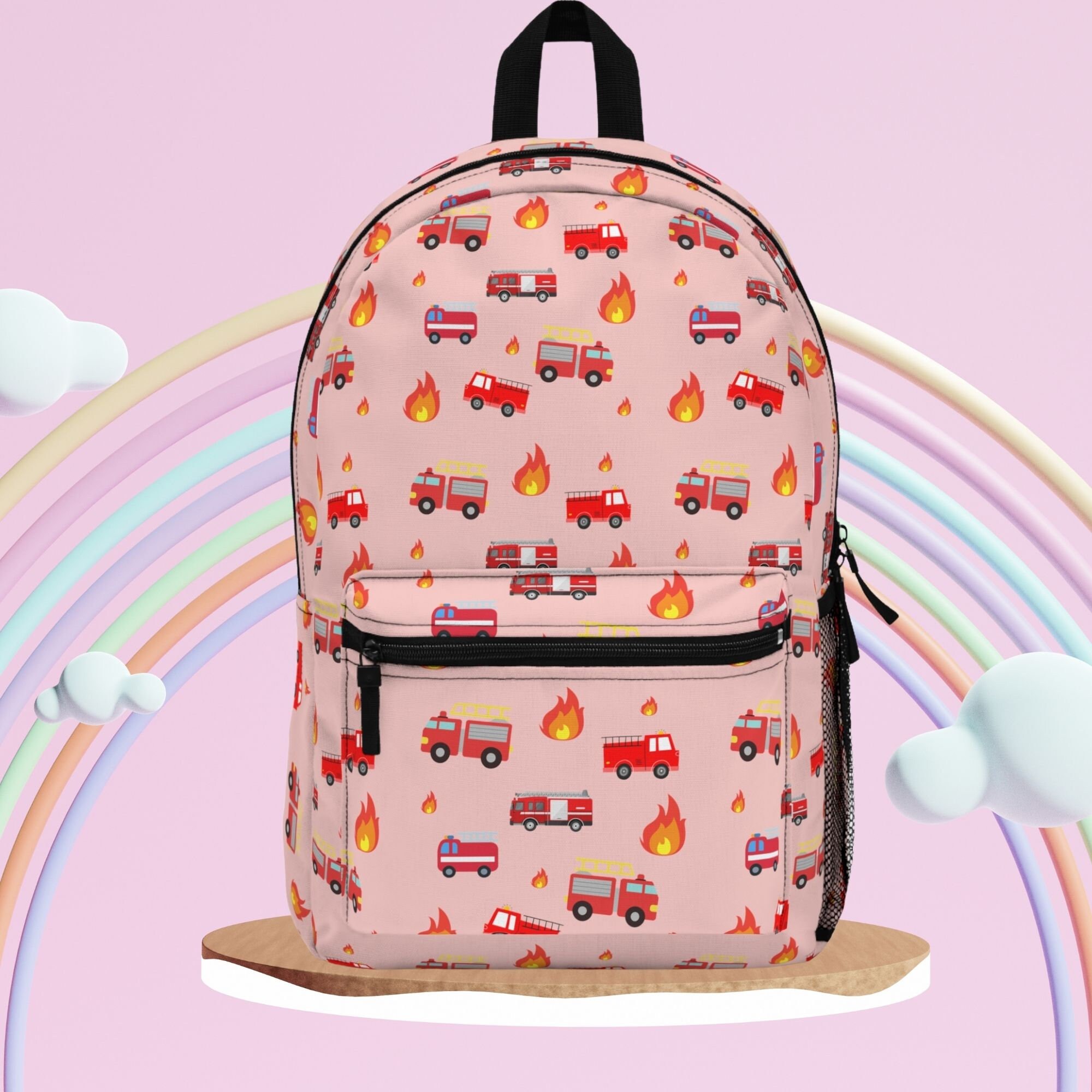 Firetruck Backpack Firefighter Backpack Personalizable, Kids ...