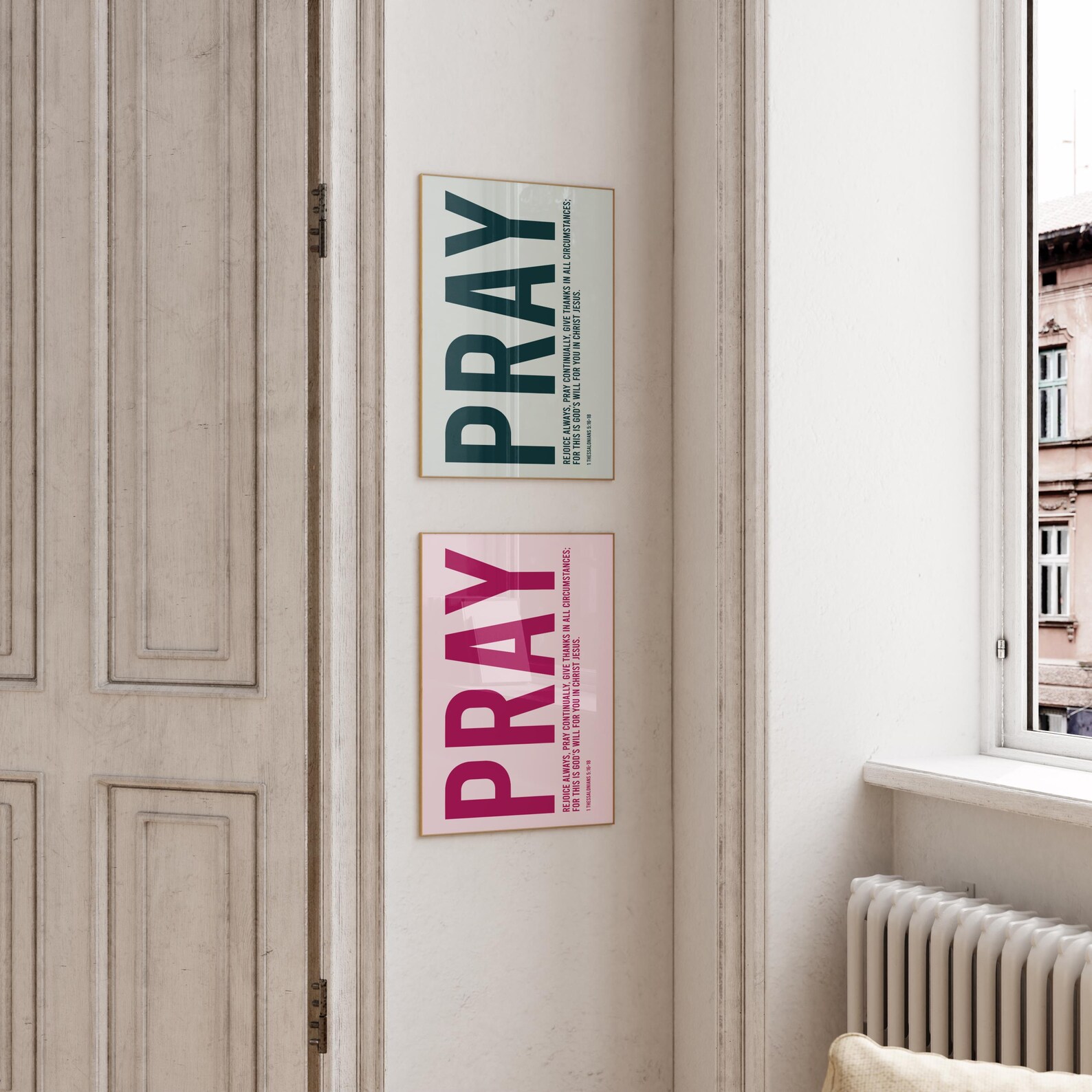 Pray - Wall Art Modern Christian Faith Poster Bible Verse Wall Art ...