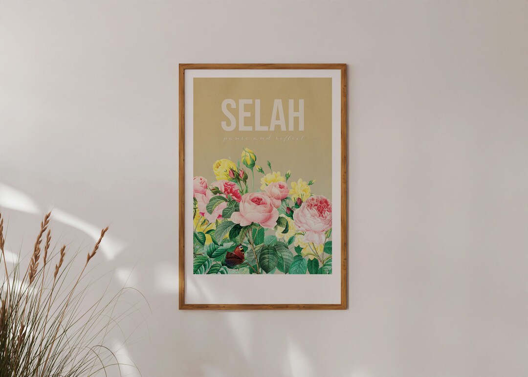 SELAH - Wall Art Modern Christian Faith Poster Bible Verse Wall Art ...