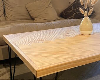 DIY Herringbone Coffee Table Plans - Etsy